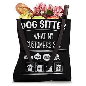 Dog Sitter What My Costumers Say for a Dog Sitter Tote Bag