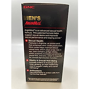 GNC Mens Arginmax, Sexual Health Formula for Men - 180 Caplets