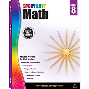 Spectrum 8th Grade Math Workbooks, Ages 13-14, Geometry, Integers, Rational & Irrational Numbers, and Pythagorean Theorem 8th Grade Math Practice, Grade 8 Math Workbook For Teens (Volume 9)