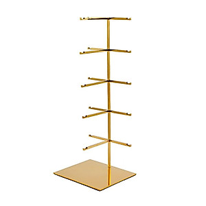 LVLDAWA Sunglasses Display Stand, Stainless Steel Sunglasses Storage Organizer, Frame Glasses Display Stand Rack For Spectacles Stores, Home Use, Easy To Clean ( Color : Gold , Size : 18x15x43cm )