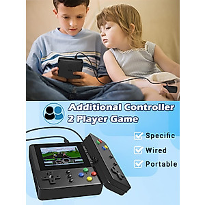Fadist Handheld Game Console, Retro Mini Game Console with 500 Classic Games, Rechargeable Battery, Portable Games Controller, Support for 2 Players & TV, Ideal Gift for Kids, Friend, Lover (Black)