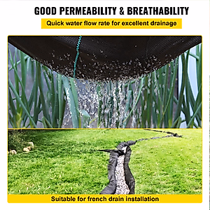 Happybuy Driveway Fabric, 13x108ft Commercial Grade Landscape Fabric, Garden Weed Barrier Fabric Heavy Duty, Geotextile Fabric Underlayment Gravel, Ground Cover Drainage Fabric, Weed Control Blocker