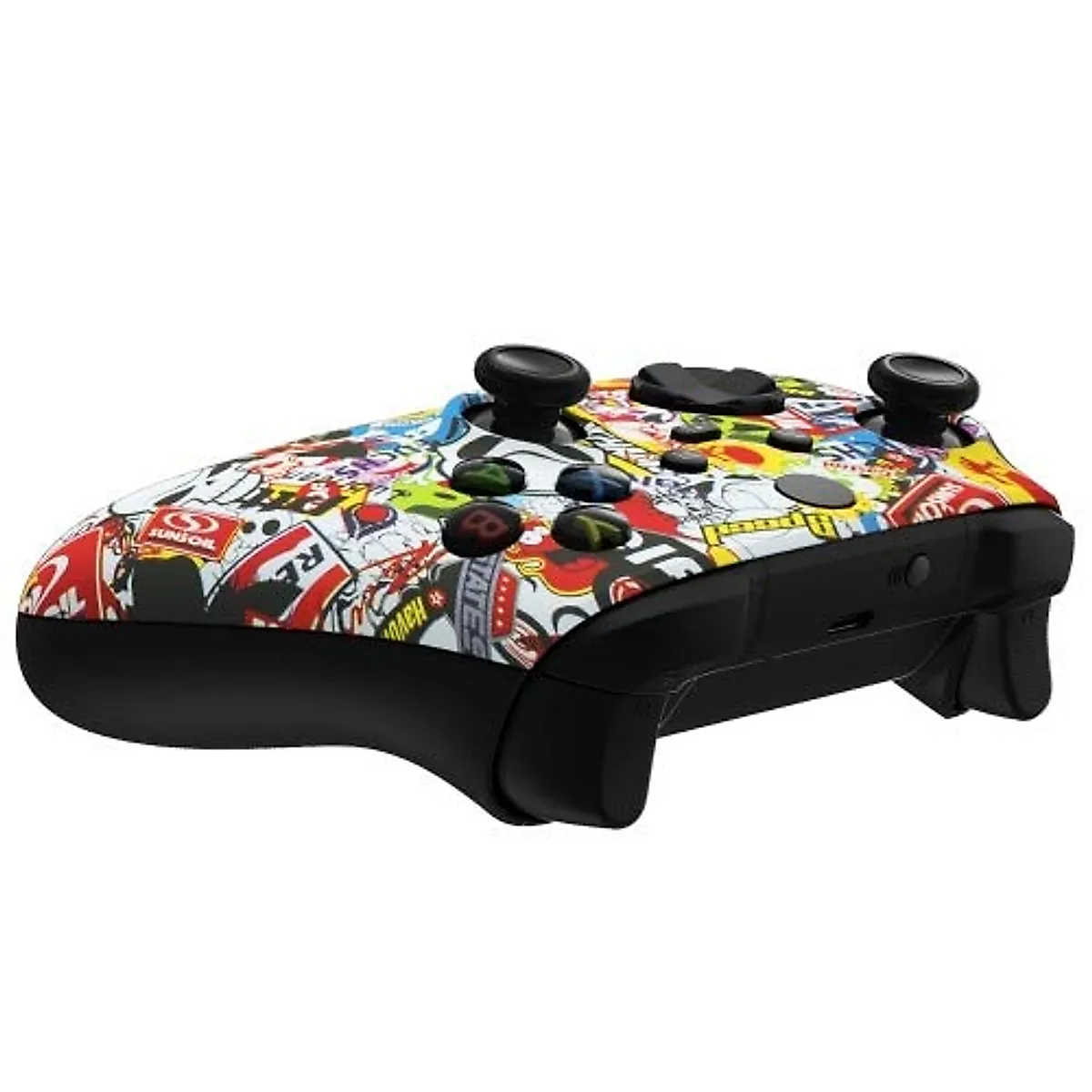 MODDEDZONE Custom Wireless UNMODDED Controller for Xbox One S/X and PC with Exclusive and Unique Designs - The Perfect Gaming Gift for Enthusiasts, Expertly Crafted in the USA Sticker Bomb