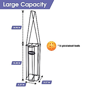 THEHUAYUE Pickleball Ball Retriever, 16-Piece Set, Plastic, Big
