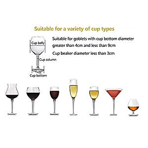 Stylish Simplicity Wine Glass Holder Simple Modern Creative Hanger Decoration Goblet Holder Glass Wine Glass Holder Adjustable Height Kitchen Floating Bottle Holder (Black 100 * 25Cm), PIBM, White