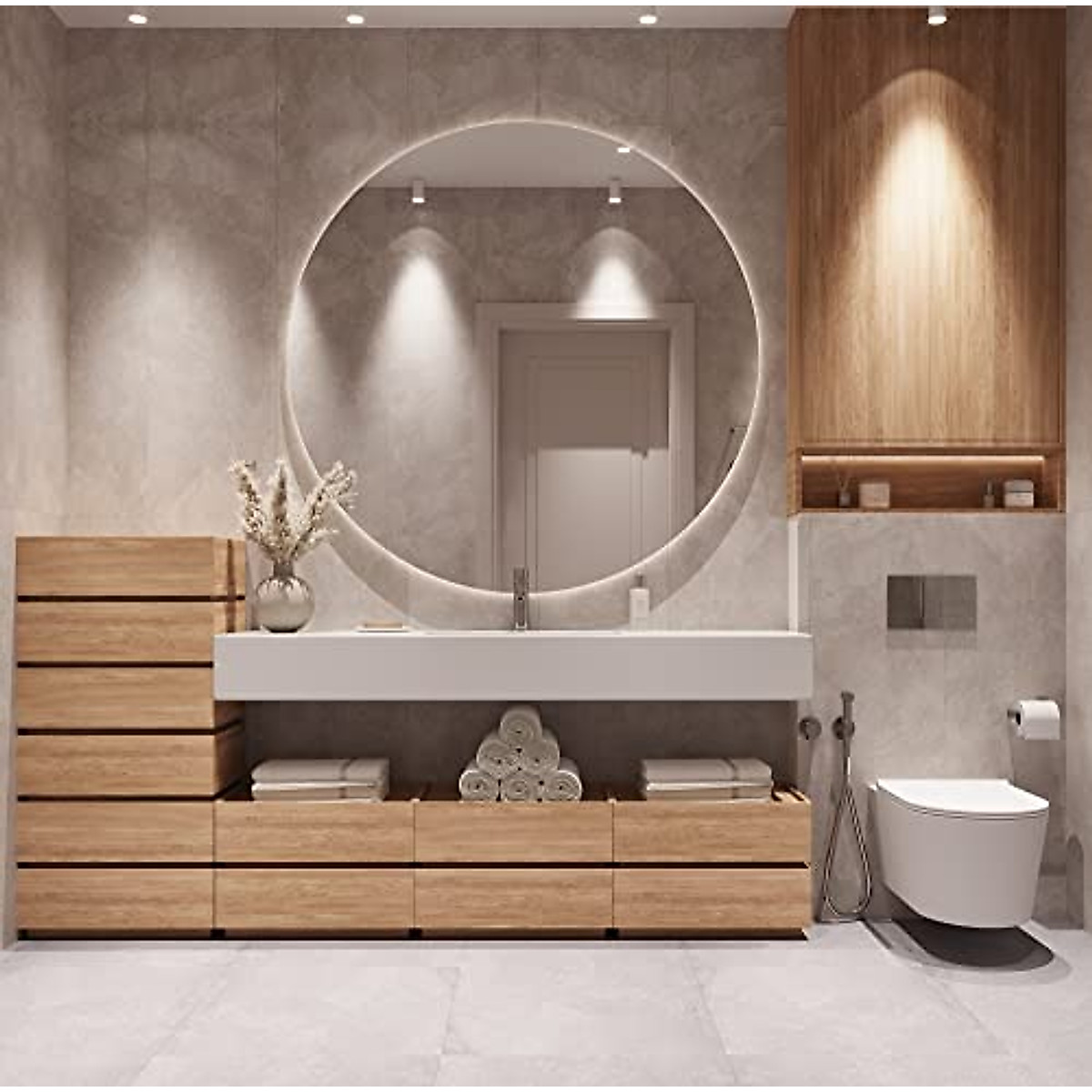 Stackable Storage Drawers, Dressers & Chests of Drawers, Dresser of Closet, Small Dressers for Bedroom, Nightstand, Bedside Tables (Nordic Walnut)