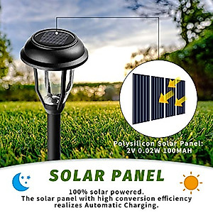 SOLPEX 8 Pack Solar Pathway Lights, Solar Path Lights Waterproof, Solar Garden Lights Outdoor for Garden, Yard, Pathway, Landscape, Walkway and Driveway (Warm White)