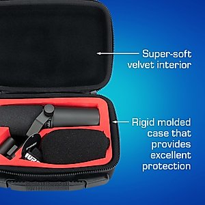 ANALOG CASES Shure SM7B / MV7 Case - Custom-Fitted Compact PULSE Hard Case for Travel
