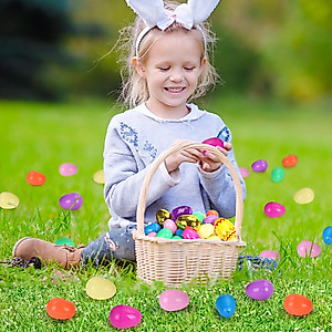 120 Pcs Prefilled Easter Eggs with Toys Inside, Pre Filled Plastic Easter Eggs Bulk for Easter Egg Hunt Supplies, Easter Party Favors, Easter Basket Stuffers Filler, Pre Stuffed Easter Eggs for Kids