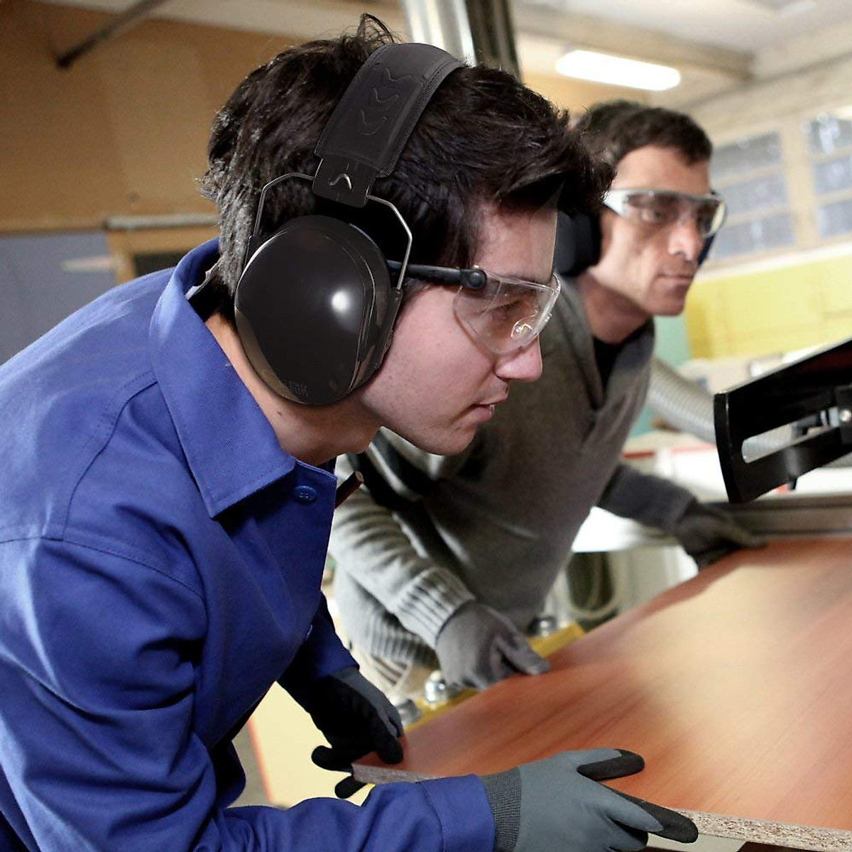 Pro For Sho All Terrain Safety Ear Protection - LARGER Size Foldable Ear Muffs Much Lighter Weight & Maximum Hearing Protection, Black