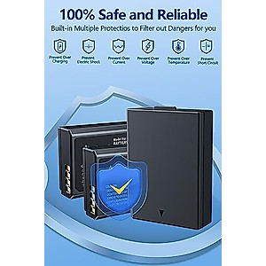 Artman 3-Pack LP-E10 Batteries 1600mAh and 3-Slot LCD Charger Pack for Canon EOS Rebel T7 T6 T5 T3 T100 Kiss X50 Kiss X70 EOS 1100D 1200D 1300D 2000D Digital Cameras