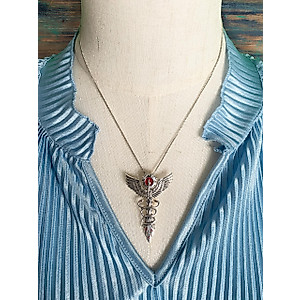 Jewelry Trends Rising Phoenix Fire Bird with Snakes Sterling Silver Pendant Necklace