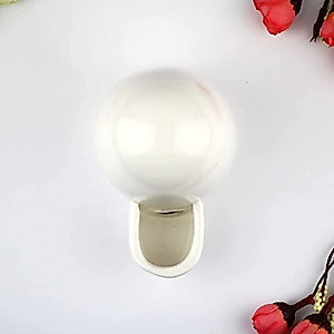 Dahey Drinking Water Feeder Ceramics Slient Bottle Waterer Automatic Small Pets for Hamster Hedgehog Chinchilla Ferret Small Guinea Pig, White, 8Oz