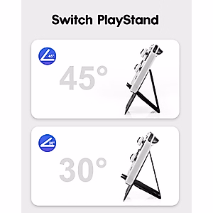 Playstand for Nintendo Switch, Portable and Foldable Magnetic Stand for Nintendo Switch/Steam Deck/Phone, 3 in 1 Accessories Kit with Stand, 2pcs Switch OLED Screen Protectors & 2pcs Wheel Grip Caps