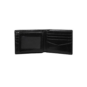 Fossil Men's Ryan Leather RFID-Blocking Bifold Passcase with Removable Card Case Wallet, Black, (Model: ML3829001)