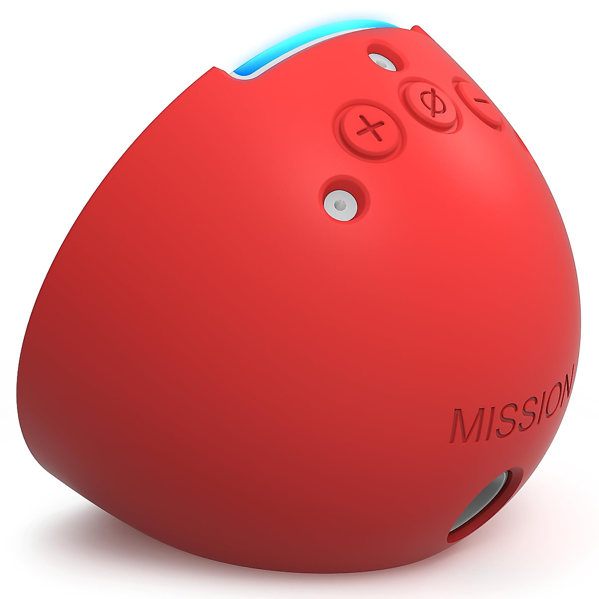 Echo Pop Bundle: Includes Echo Pop | Glacier White & Made For Amazon Sleeve | Red