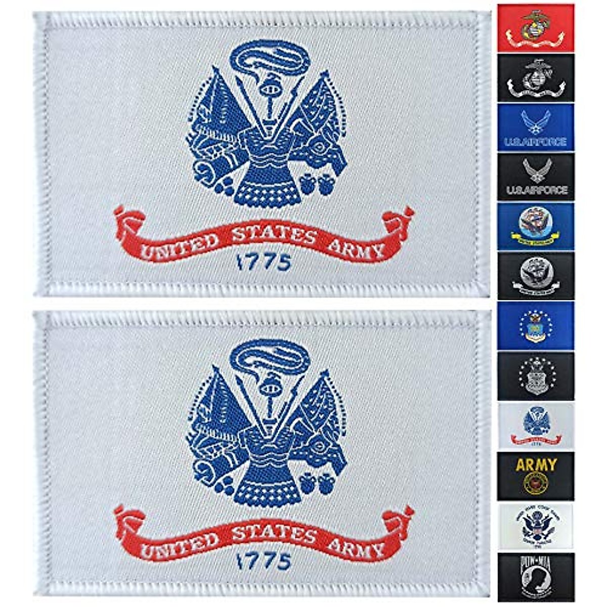 JBCD 2 Pack US Army 1775 Flag Patch Army Force Flags Tactical Patch Pride Flag Patch for Clothes Hat Patch Team Military Patch
