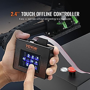 VEVOR CNC Router Machine, 300W, 3 Axis GRBL Control Wood Engraving Carving Milling Machine Kit, 400 x 400 x 75 mm / 15.7 x 15.7 x 2.95 in Working Area 12000 RPM for Wood Acrylic MDF PVC Plastic Foam