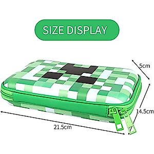 SOOCUTE School Boys Pencil Bag Pen Case With Compartments - Large Capacity Students Stationery Pouch With Zipper Closure - Cute Accessories Storage Box Organizer For Kids Girls Toddlers