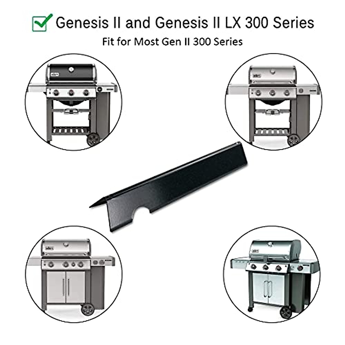 Uniflasy 17 inch Grill Parts for Weber Genesis II E-310, II S-310, II E-330, II E-335, II S-335, II LX S/E-340 Series Flavorizer Bars for Weber Genesis II/LX 300 Series Replacement Parts, 66032/66795