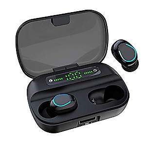 Azpen NVEE True Wireless Earbuds, Bluetooth 5.0, Sweatproof IPX5, Pumping Bass, Noise Reduction, Charging/Battery Power Bank