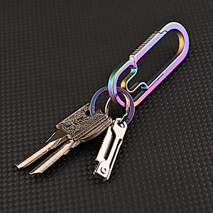 KUNSON Ultra Small Little Folding Keychain Stainless Steel Knife with 7Cr Stainless Steel Blade, Mini EDC Portable Knife, Ultra Lightweight and Compact