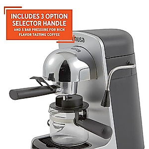 IMUSA 4cup Electric Bistro Espresso Cappuccino Maker, Silver