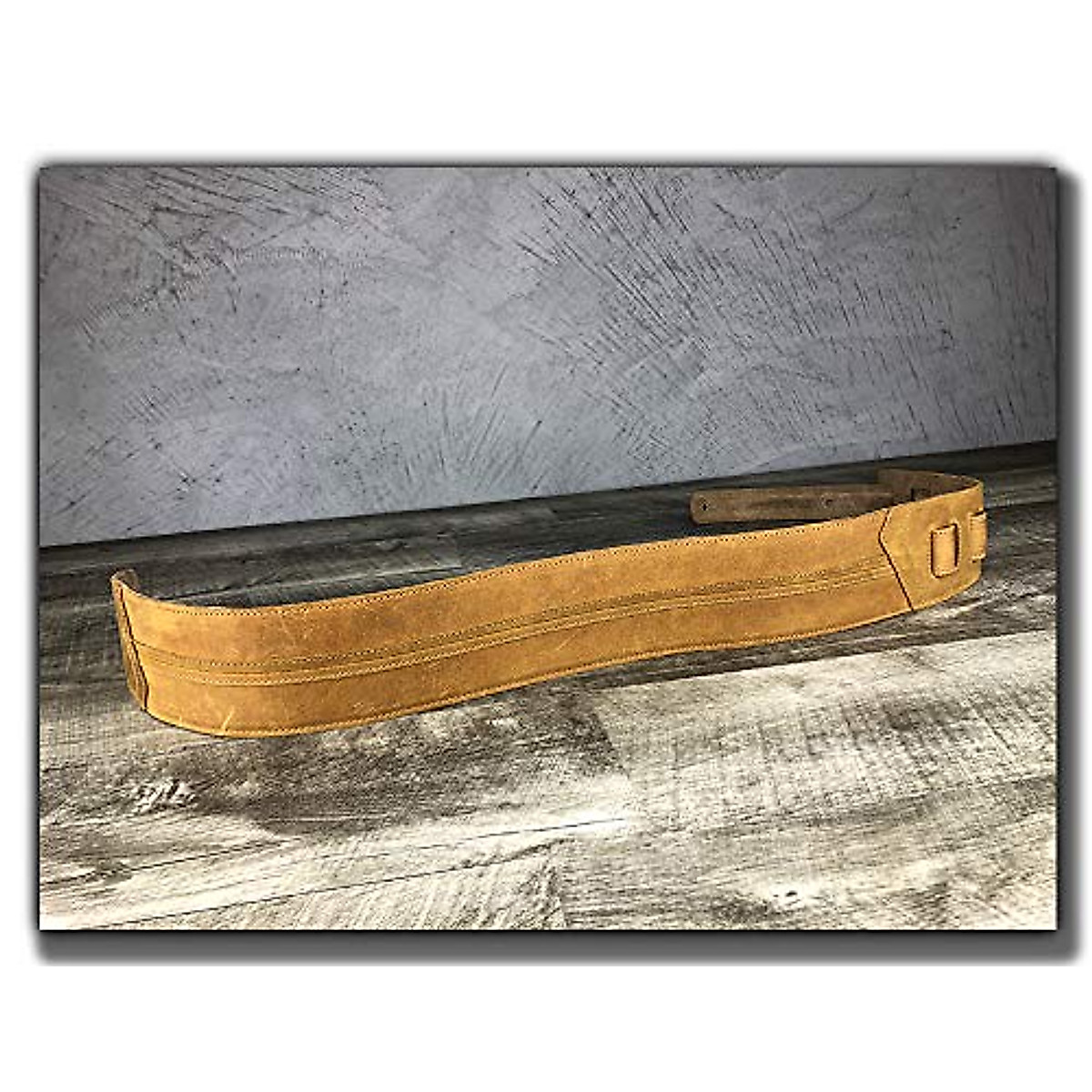 Anthology Gear The Original Straight Up Full Grain Padded Leather Guitar Strap - For Electric, Acoustic and Bass Guitars (3" Width, Tobacco)