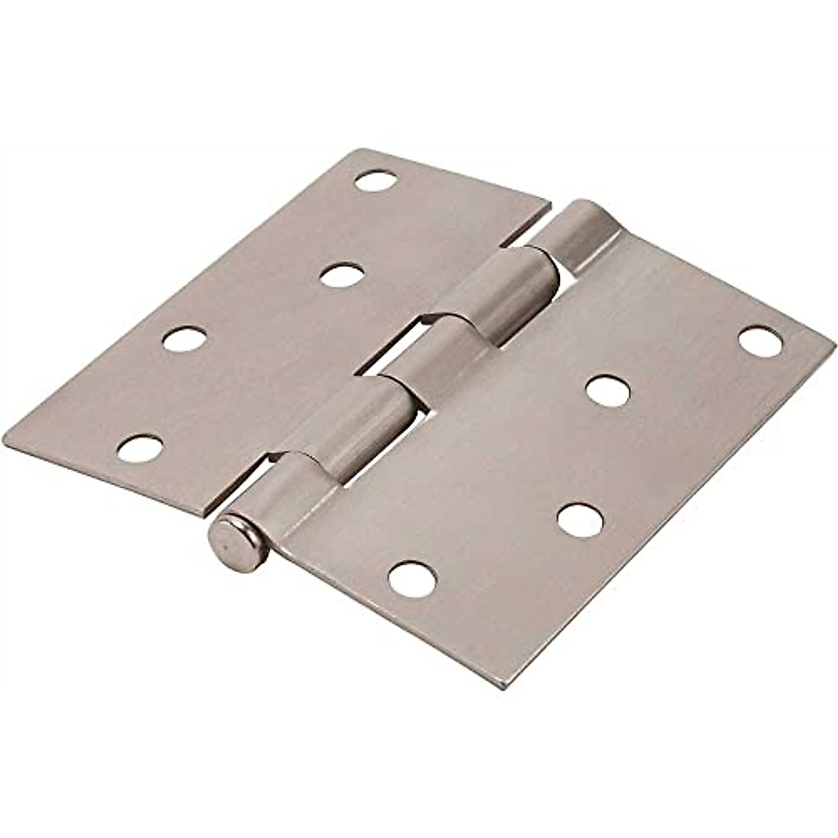 Everbilt 4 in. Satin Nickel Square Corner Door Hinge