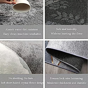 Modern European Style Black Gold Irregular Area Rug, Indoor Non-Slip Rug for Room Sofa Living Room Mat Bedroom Home Decor Floor Mats-5.3x8ft