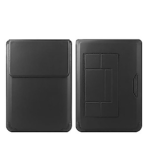 Hyfant Laptop Sleeve Protective Case with Foldable Stand Leather Laptop Briefcase Ultra-Thin Cover Notebook Handbag for MacBook Air/Pro Dell HP Lenovo Acer ASUS Samsung LG GIGABYTE Chromebook 15"-16"