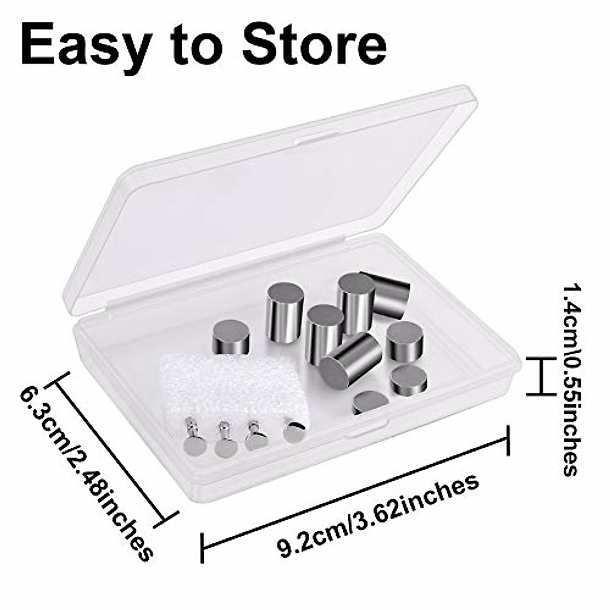 Ruisita 3.25 Ounces Tungsten Weights Polished Speed Axles Kit 3/8 Inch Incremental Cylinders Weights and 4 Pieces Polished Axles to Optimize Your Car Speed