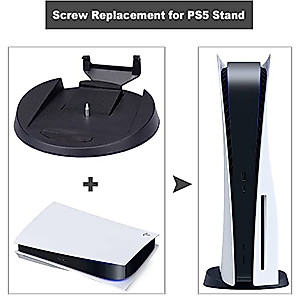IKPEK 3Pcs Vertical Stand Holder Bottom Screw Fixing Screws for PS5 Console Stand Support Screws (Sliver - 3 Pcs)