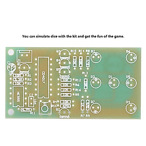 Electronic Dice Kit, Circuit Electronic Dice, Metal 7 LEDs 4.5~5V for Fun Electronic Production Set Replace Real Dice