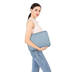 MOSISO Laptop Case 13.3 inch, 13-13.3 inch Laptop Sleeve Bag Compatible with MacBook Air/Pro 13 / Pro 14, HP Dell ASUS Lenovo Notebook, Neoprene Computer Sleeve Bag with Small Case, Airy Blue
