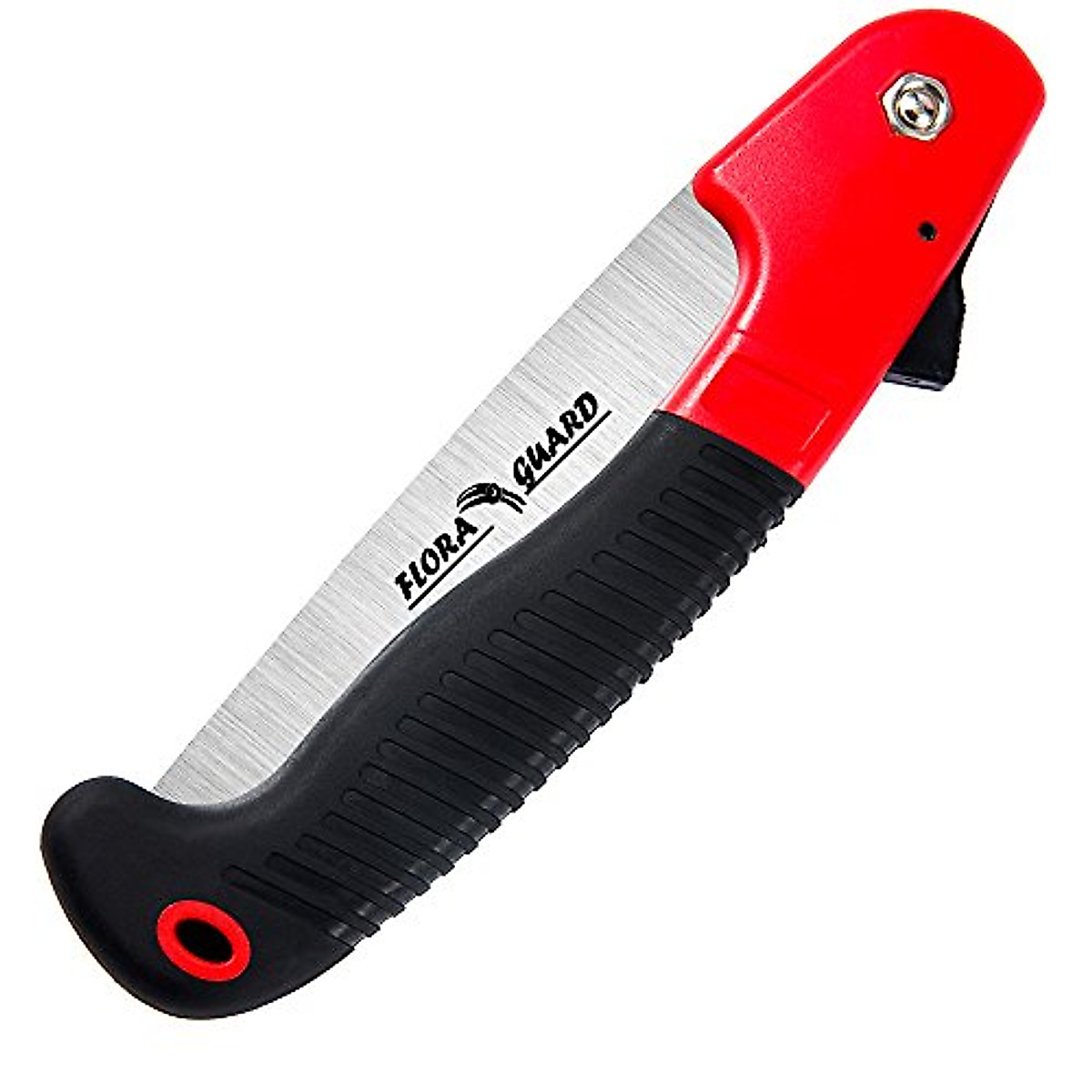 FLORA GUARD Folding Hand Saw, Camping/Pruning Saw with Rugged 7.7 Inch Blades Professional Folding Saw Razor Tooth Sharp Blade Solid Grip(Red)