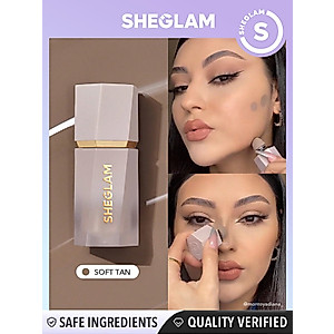 SHEGLAM Sun Sculpt Cool Toned Liquid Contour Stick Long Lasting Cream Bronzer Makeup - Soft Tan