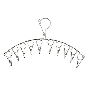 4 pcs Hangers for Clothes Drying Rack for Clothes Clip Hanger Sock Hanger Clip Stainless Steel Socks Hanger Clip drip Hanging Rack Clothes Hanger Drying Hook for Sock Coat Hanger Zerodeko