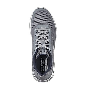Skechers Men's Gowalk Arch Fit-Athletic Workout Walking Shoe with Air Cooled Foam Sneaker, Grey/Navy, 12