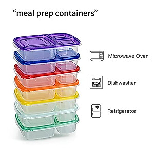 Maizsur Bento Box Adult Lunch Box,Kids Reusable Meal Prep Containers With Lids Fruit Vegetable salad Snack Food Storage Container Boxes Suitable for School Work Picnic and Travel(7-Piece Set)