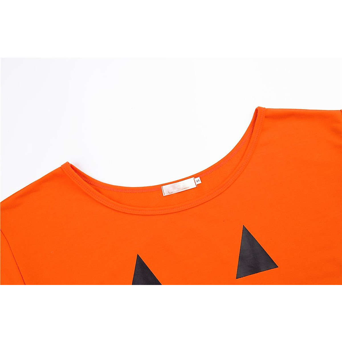 GSVIBK Womens Halloween Sweatshirts Halloween Pumpkin Face Long Sleeve Sweatshirts Off Shoulder Halloween Shirts 97-Orange XL