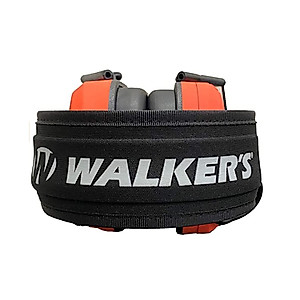 Walker's Razor Slim Ultra Low Profile Compact Design Adjustable Range Shooting Hunting Hearing Protection Electronic Earmuffs, Coral