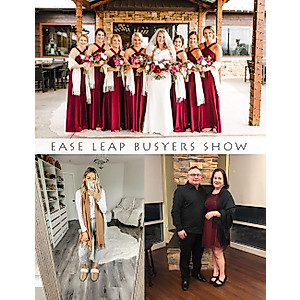 EASE LEAP Pashmina Scarfs for Women Silky Shawls and Wraps for Evening Dresses Soft Large Scarves Wedding Warm Stylish Solid Color, Ivory