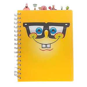 Innovative Designs Nickelodeon Spongebob Squarepants Tab Journal Notebook, Spiral Bound, 144 Lined Pages, 8 x 7 inches