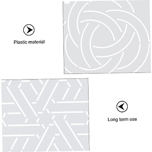 TEHAUX 8pcs Patchwork Template Wire Crimping Tool Acrylic Sewing Ruler Patchwork Stencil Template Wire Crimper Tool Painting Flower Template Embroidery Template Grip Plastic Quilting