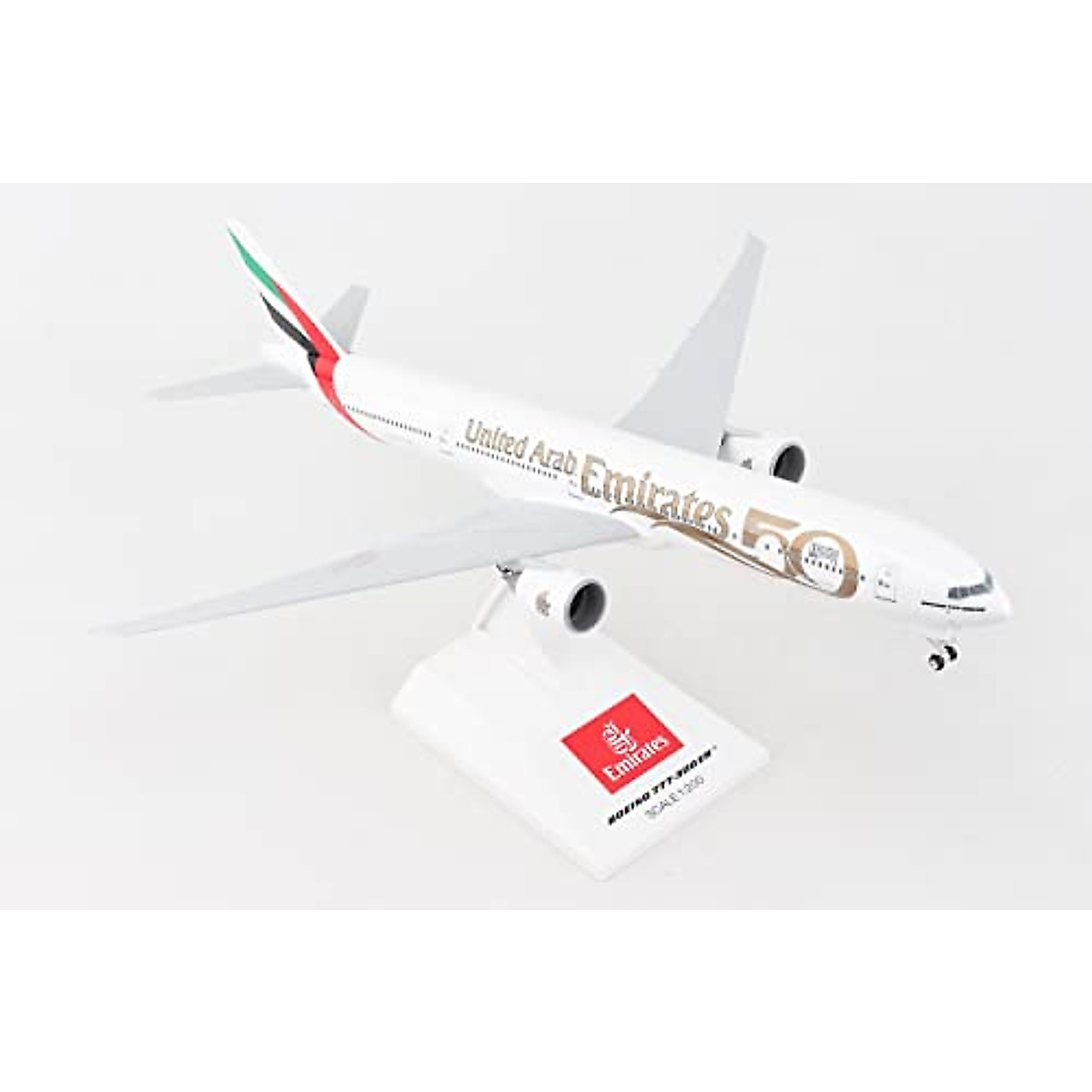 Daron SkyMarks Emirates 777-300ER 1/200 w/Gear 50th Anniversary SKR1099