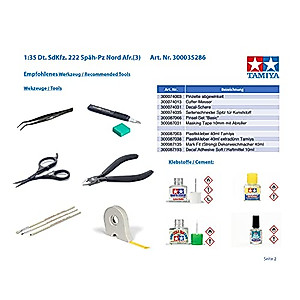 TAMIYA 300035286 – 1:35 WWII Special Automotive 222 Direct-Action Reconnaissance Tank North Africa (3)