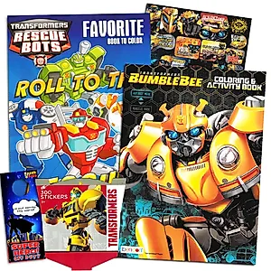Transformers Rescue Bots Coloring and Activity Super Set -- 2 Activity Books and Play Pack Filled with Stickers and Door Hanger (Party Supplies)