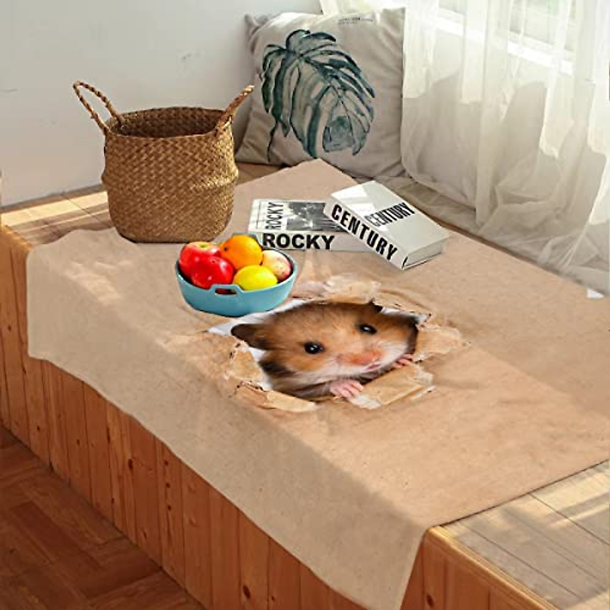 Citrasena Flannel Fleece Super Soft Cozy Blanket Cute Hamster Burrowing Lightweight Warm Throw Blanket for Couch Living Room Bed Sofa Travel 40"x30" for Pet