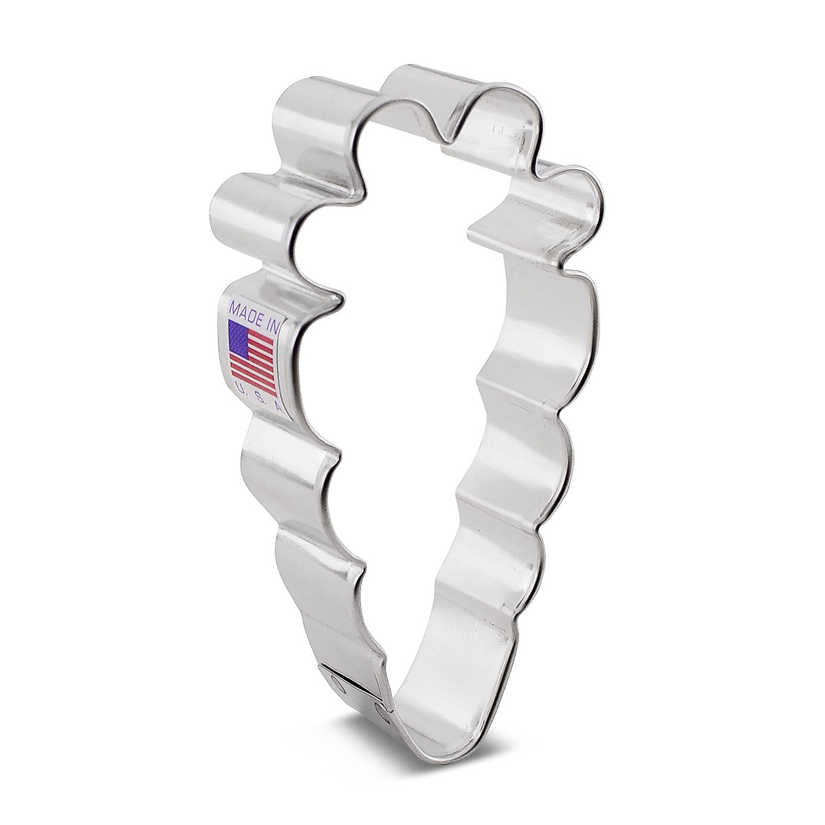 Carrot Cookie Cutter, 4" Made in USA by Ann Clark